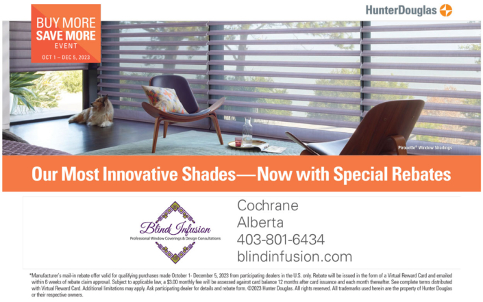Cochrane Blinds & Custom Window Coverings for Calgary & Area